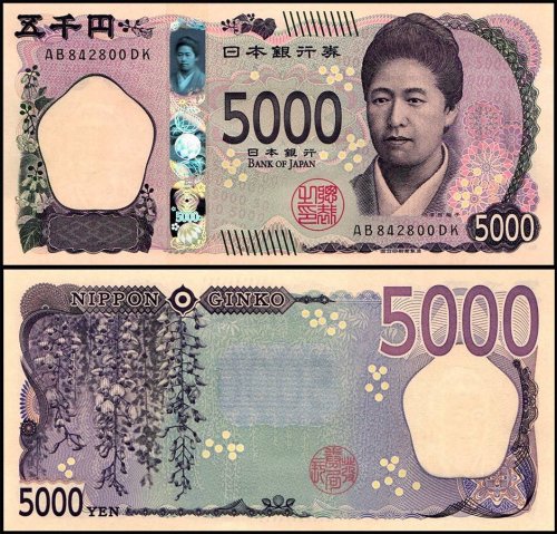 Japan 5,000 Yen Banknote, 2024 ND, P-108, UNC