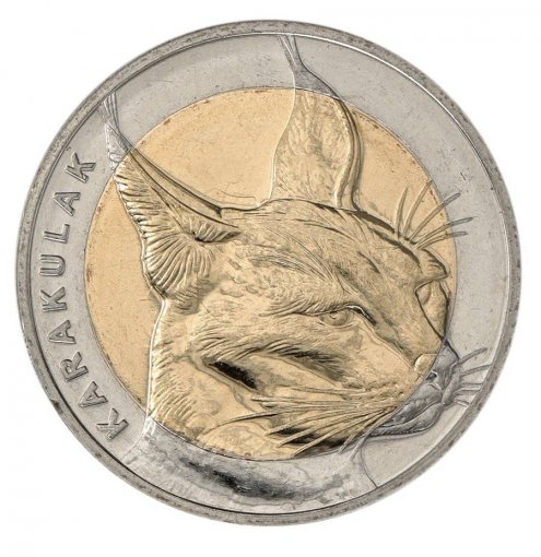 Turkey 1 Kurus Coin, 2021, N #284487, Mint, Commemorative, w/ Feline ...