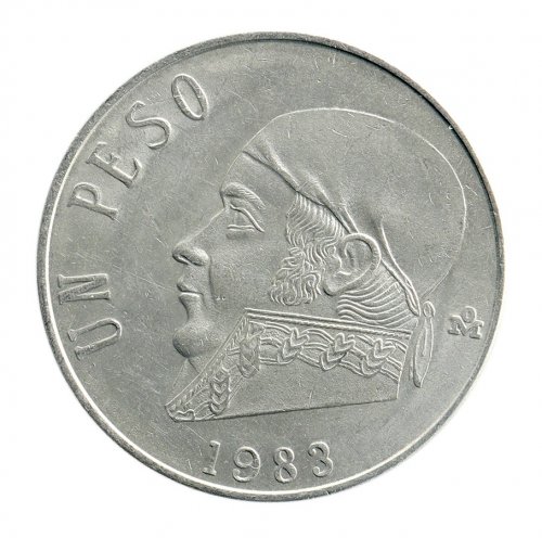 Mexico 1 Peso Coin, 1970-1983, KM #460, XF-Extremely Fine, Jose Maria ...