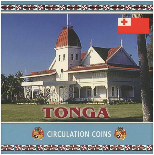 Tonga 1-50 Seniti 6 Pieces Coin Set, 2002, KM #66a-71a, XF-Extremely ...