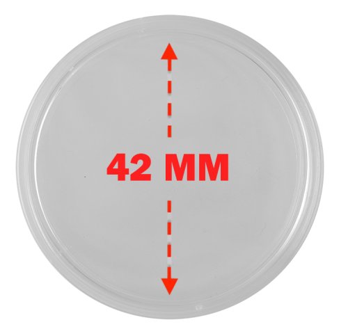 Lindner - Crystal Clear Coin Capsule, Scratch-Resistant, 42 mm Diameter ...