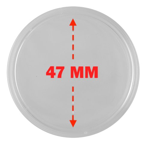 Lindner - Crystal Clear Coin Capsule, Scratch-Resistant, 47 mm Diameter ...